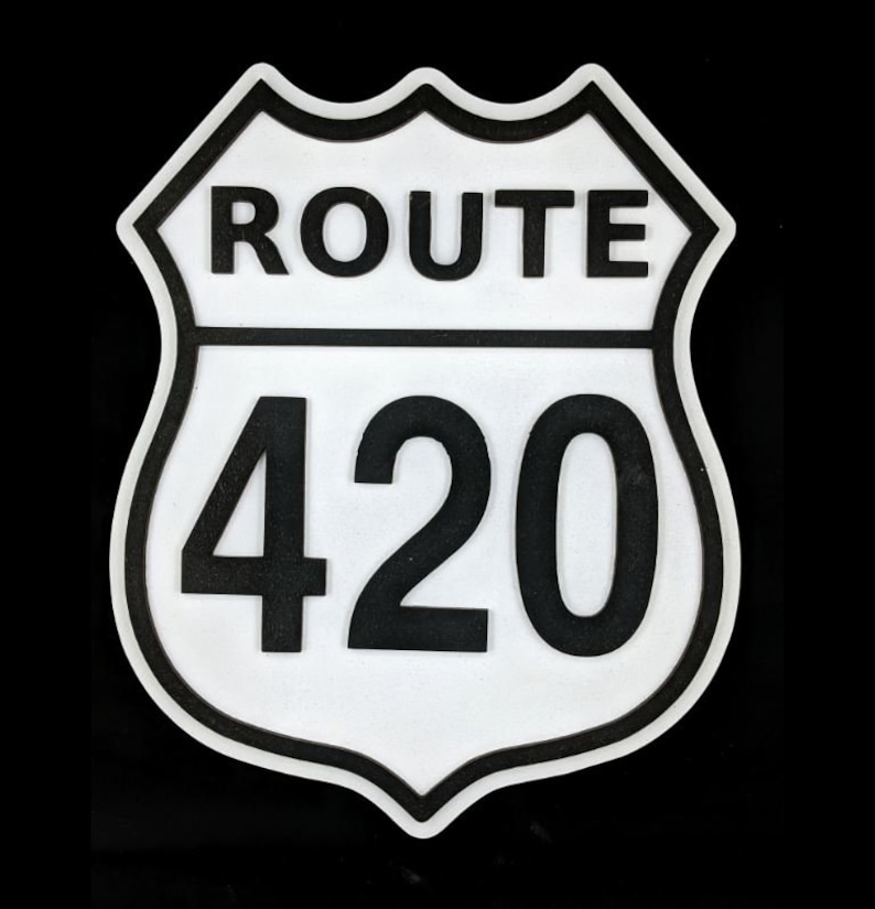 Route 420 Highway Sign Route 420 Wall Decor Weed Wall Decor | Etsy