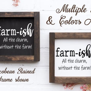 Farm-ish All the Charm Without the Farm Wood Sign, Farmhouse Decor ...