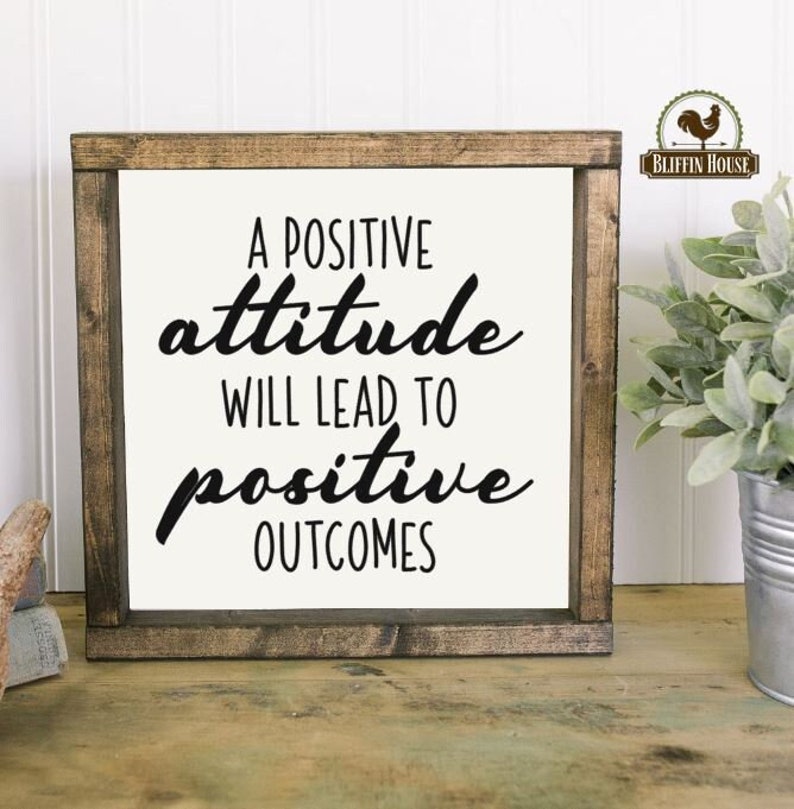Positive Attitude Sign, Motivational Decor, Workplace Motivation, Work ...