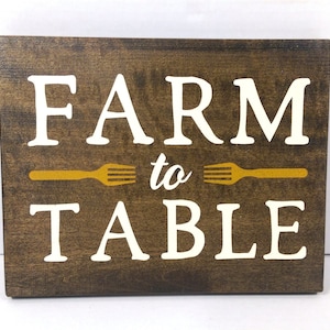 Farm to Table Sign, Rustic Wood Sign, Farm Signs, Rustic Decor ...