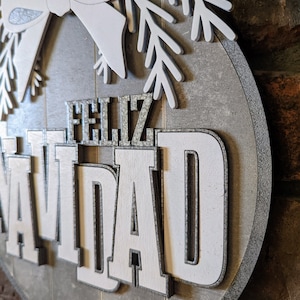 Feliz Navidad Holiday Wall Hanger, Jumbo Christmas Wall Ornament, Feliz ...