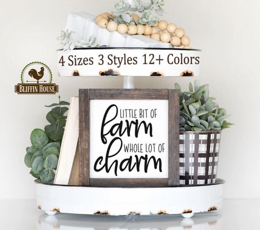 Little Bit of Farm, Whole Lot of Charm Farmish Wood Sign, Farmhouse ...