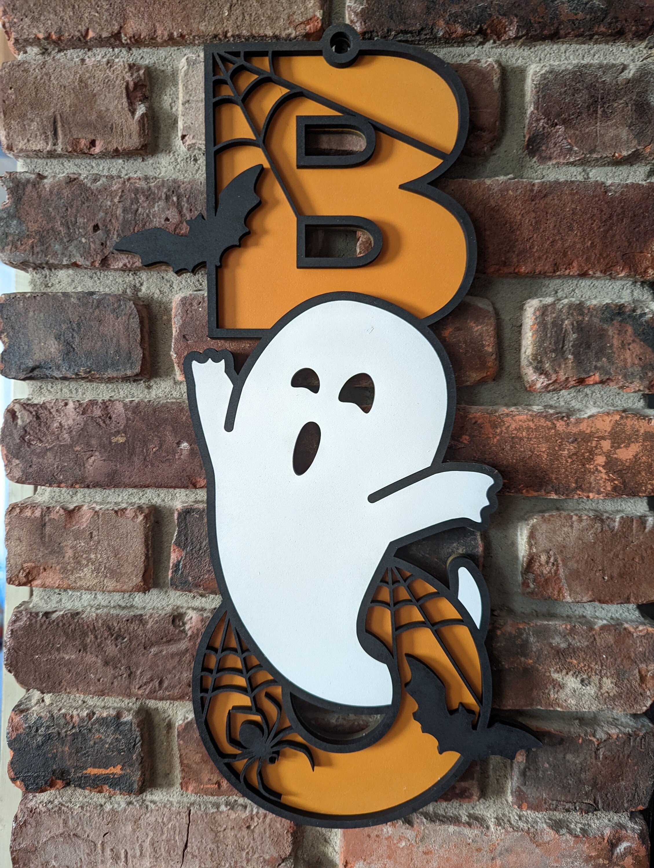 BOO Halloween Door Sign Decor Ghost Wall Decor Hanging - Etsy