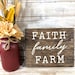 Faith Family Farm Rustic Wood Sign, Handpainted Sign, Farmhouse Sign ...