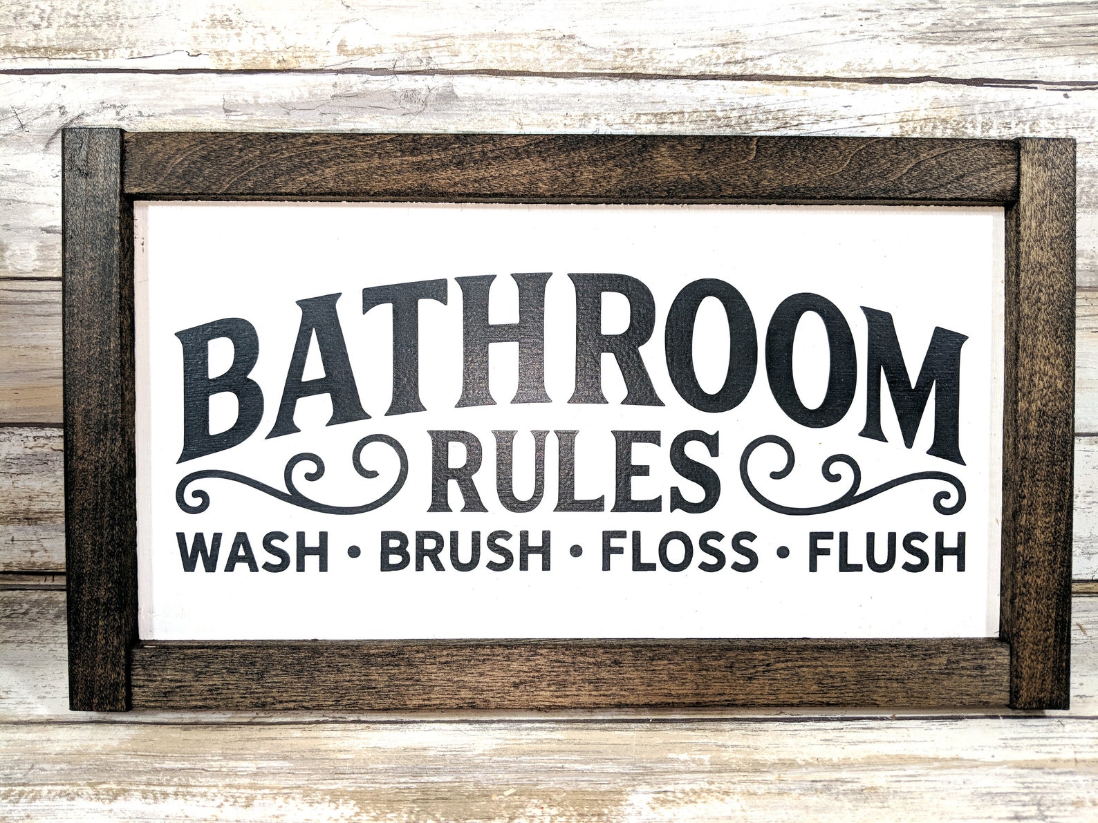 Rustic Bathroom Rules Sign / Bathroom Decor / Wood Bathroom - Etsy