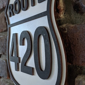 Route 420 Highway Sign, Route 420 Wall Decor, Weed Wall Decor, Man Cave ...