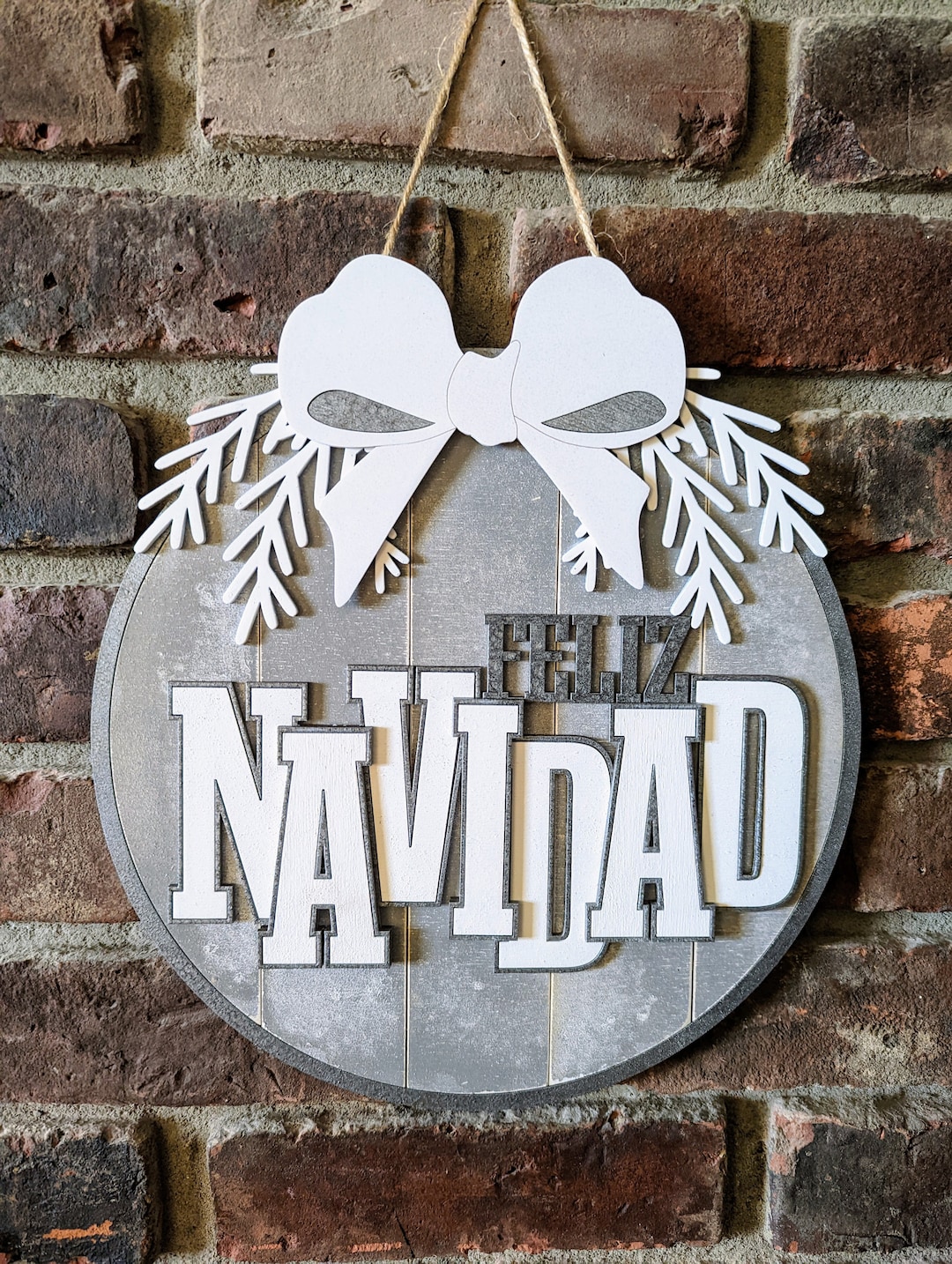 Feliz Navidad Holiday Wall Hanger, Jumbo Christmas Wall Ornament, Feliz ...