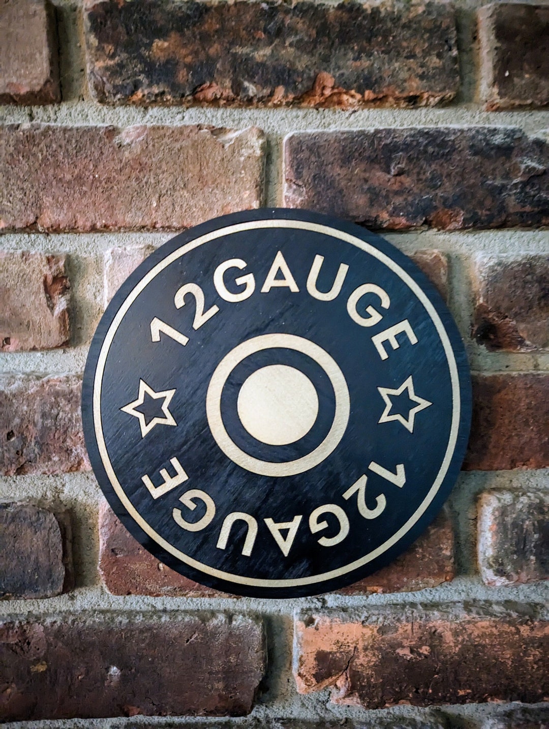 Hunter's 12 Gauge Shotgun Bullet Wood Sign, Hunting Bullet Sign, 12 ...