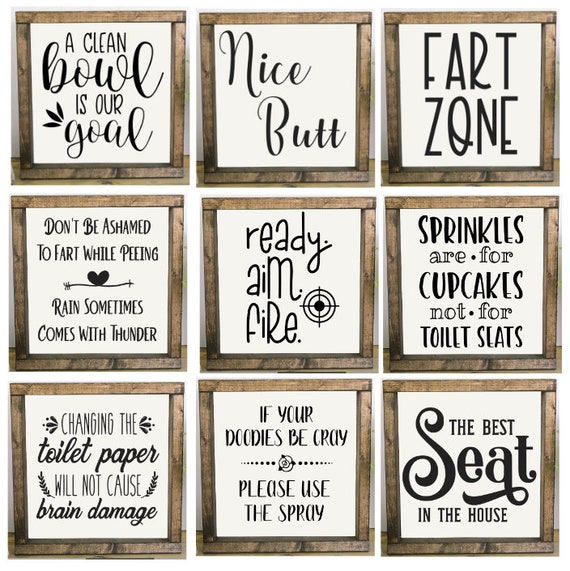 Wall Hangings Framed bathroom signs Home Décor Signs etna.com.pe