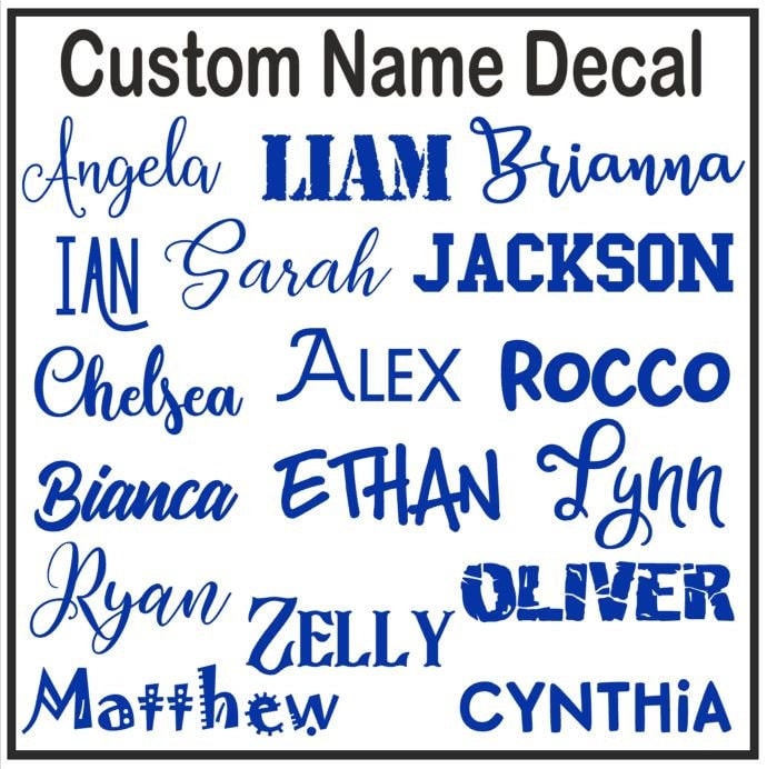 Name Decal Vinyl Name Decal Personalized Name Decal Custom | Etsy