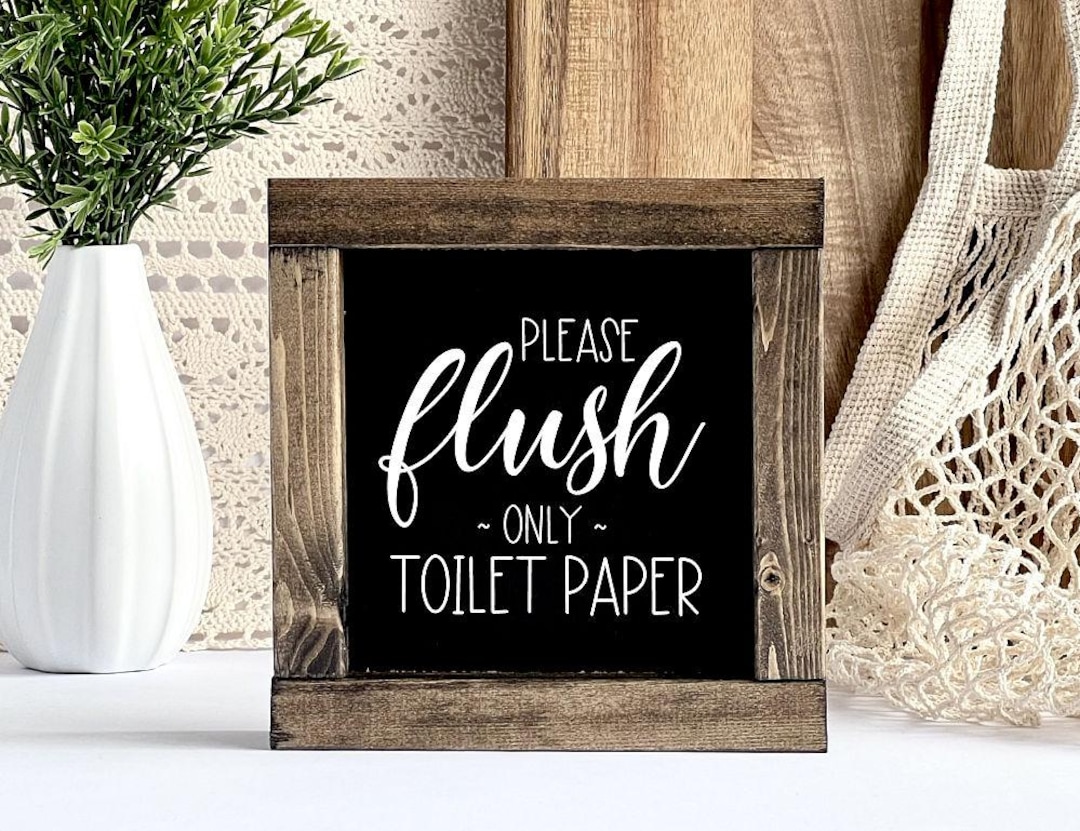 Septic System Please Flush Only Toilet Paper Bathroom Sign, Airbnb ...