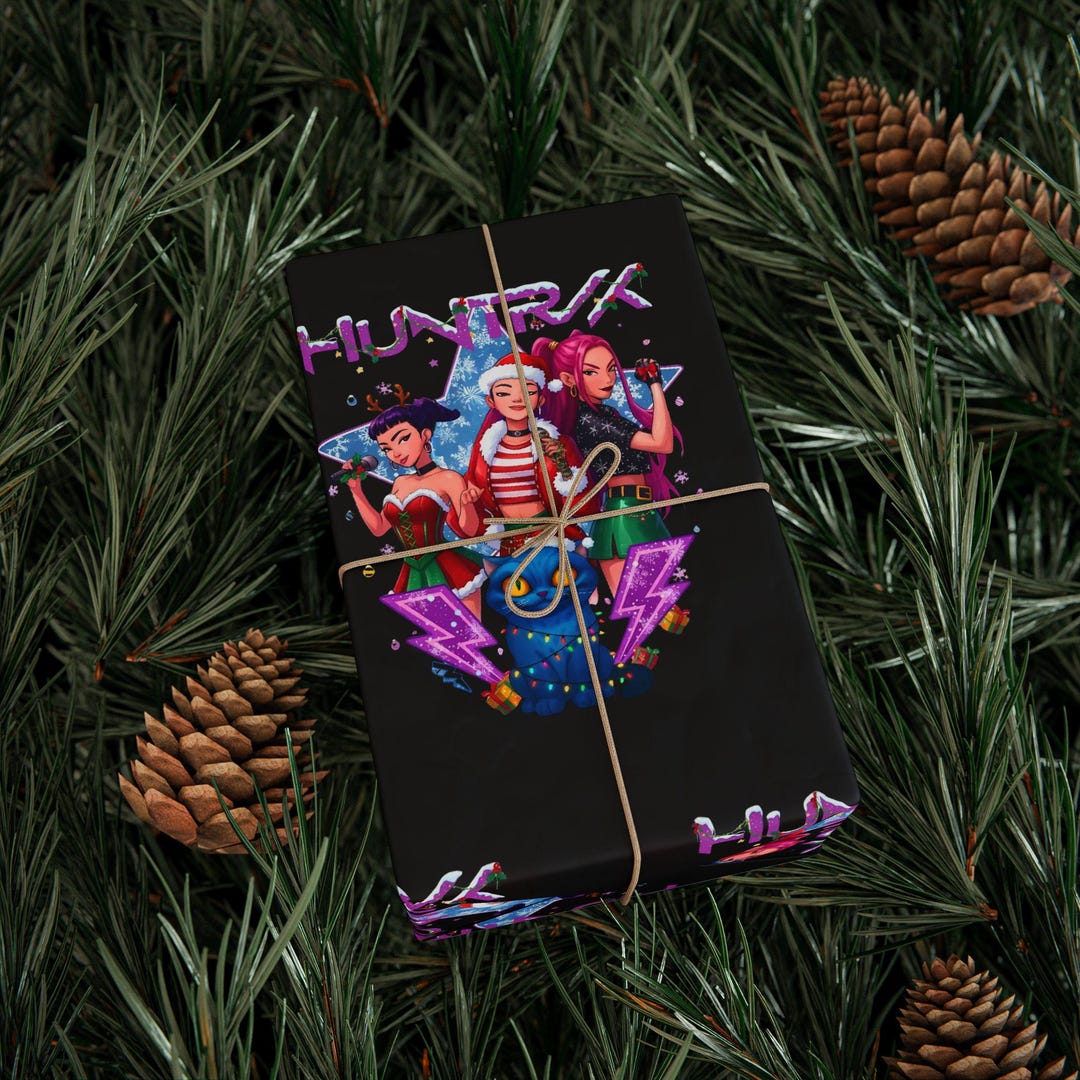Kpop Demon Hunter Huntrix Wrapping Paper | Christmas Anime Pattern - Etsy