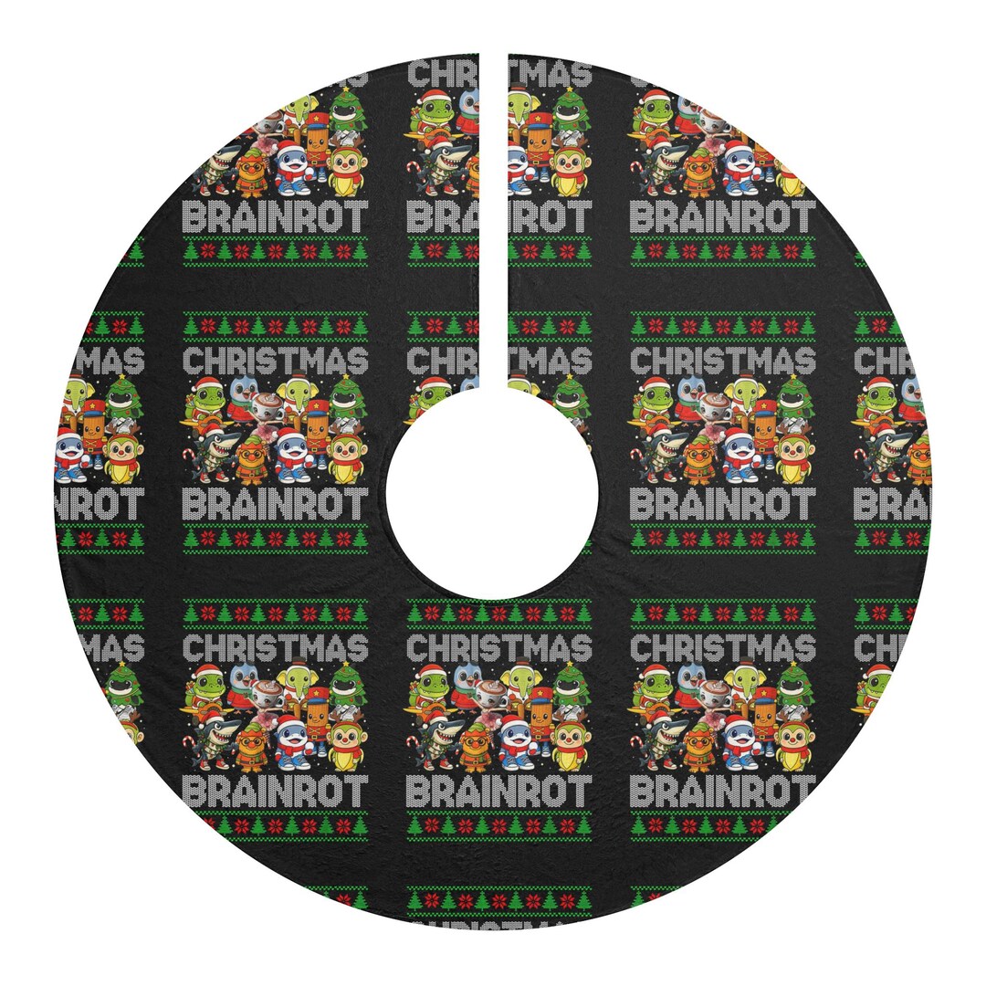 Italian Brainrot Christmas Tree Skirt, Holiday Decoration, Festive Xmas ...