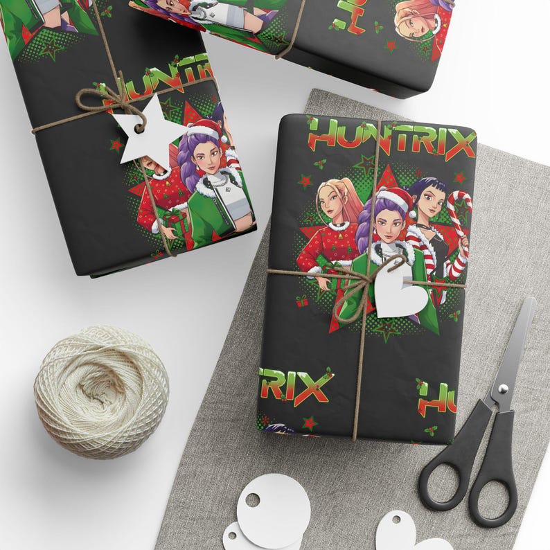 Kpop Demon Hunter Huntrix Wrapping Paper, Gift Wrap, Christmas Present ...