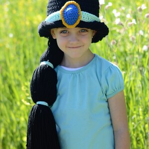 Princess Jasmine Hat, Disney Princess Hat, Halloween Hat, Yarn Wig ...