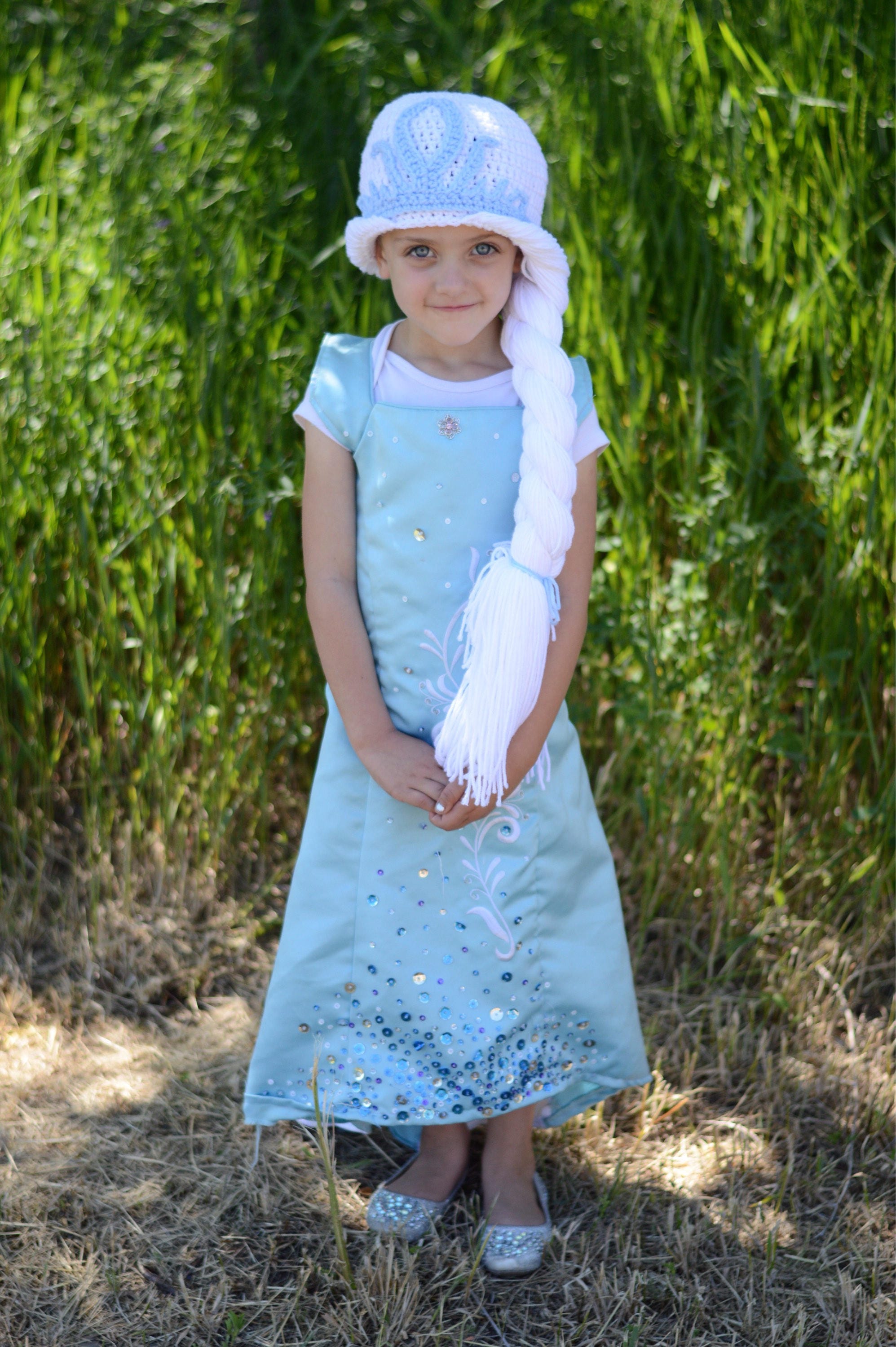 Queen Elsa Hat Princess Hat Dressup Hat Yarn Wig - Etsy