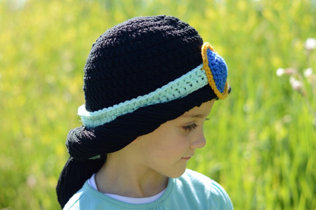 Princess Jasmine Hat, Disney Princess Hat, Halloween Hat, Yarn Wig ...