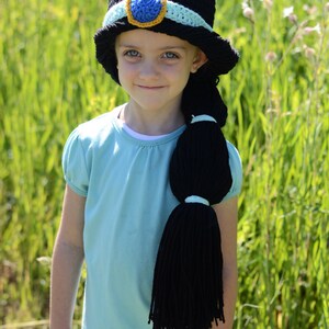 Princess Jasmine Hat, Disney Princess Hat, Halloween Hat, Yarn Wig ...