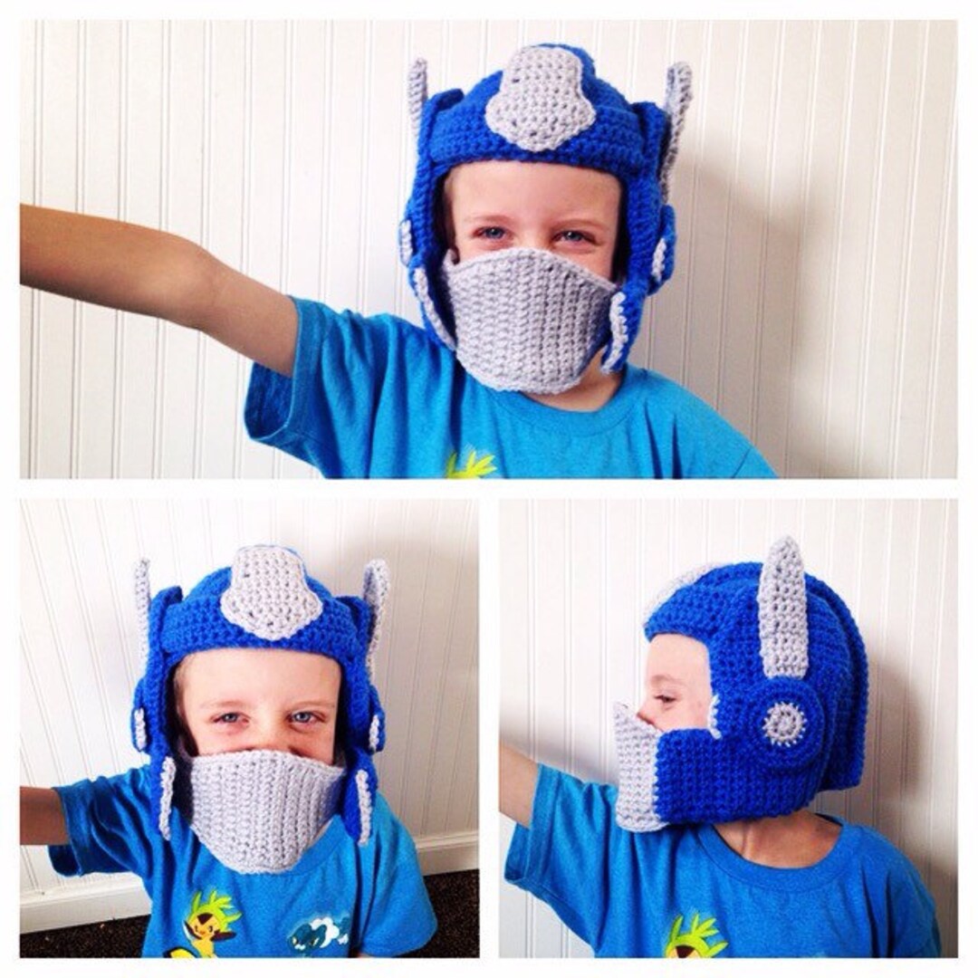 Crochet Optimus Prime Transformer Hat - Etsy