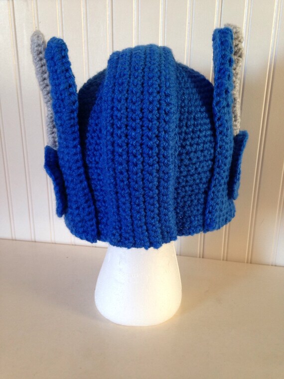 Transformers Knitting Pattern Crochet Optimus Prime Transformer Hat