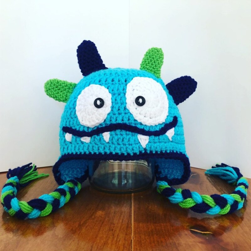 Green Monster Hat - Etsy