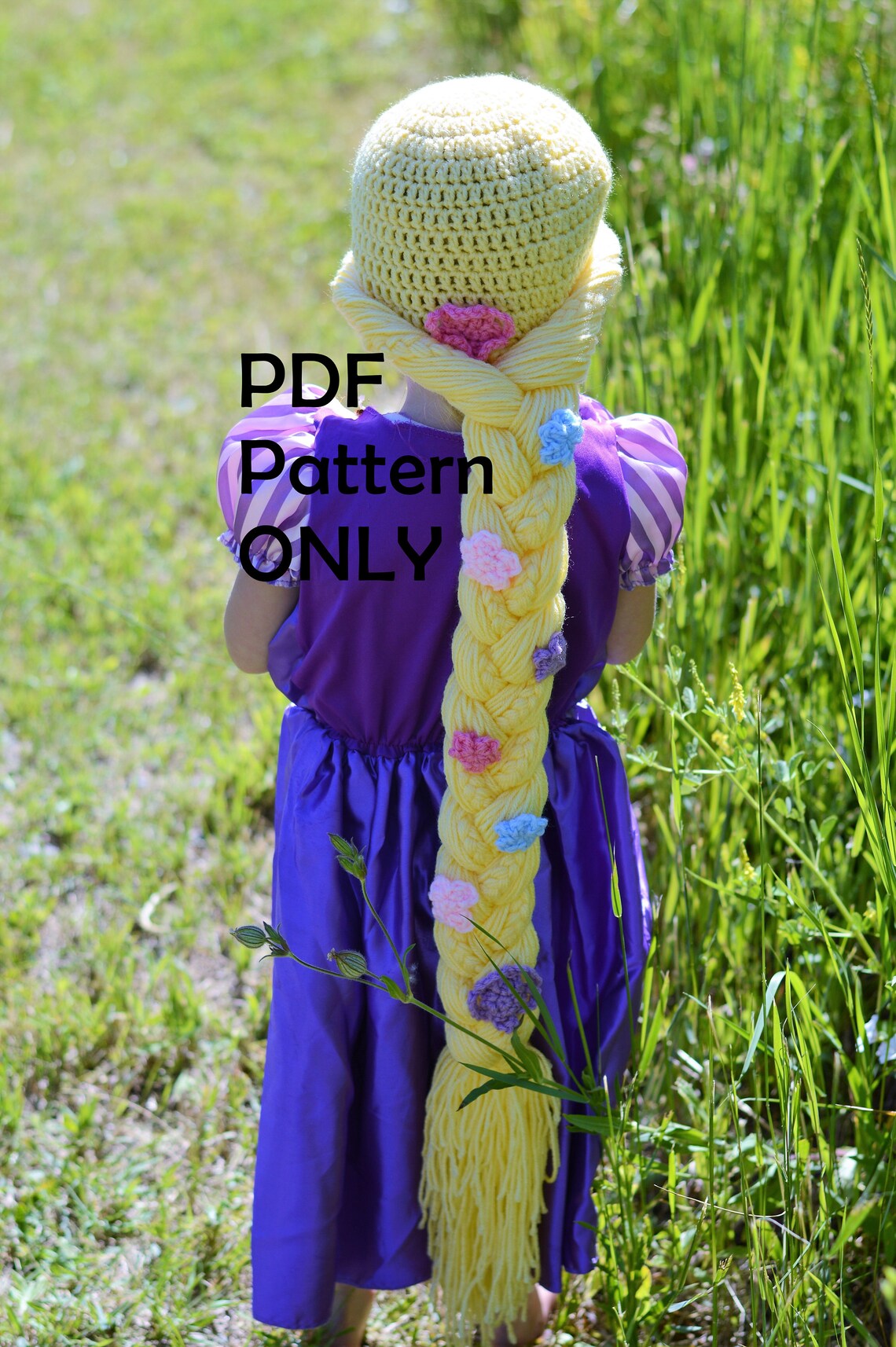 Crochet Rapunzel Hat Pattern Rapunzel Yarn Wig Pattern - Etsy