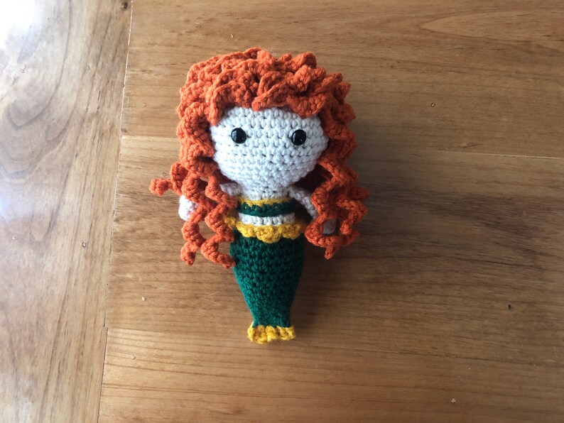 Crochet Merida Mermaid Crochet Princess Mermaid Doll Merida - Etsy