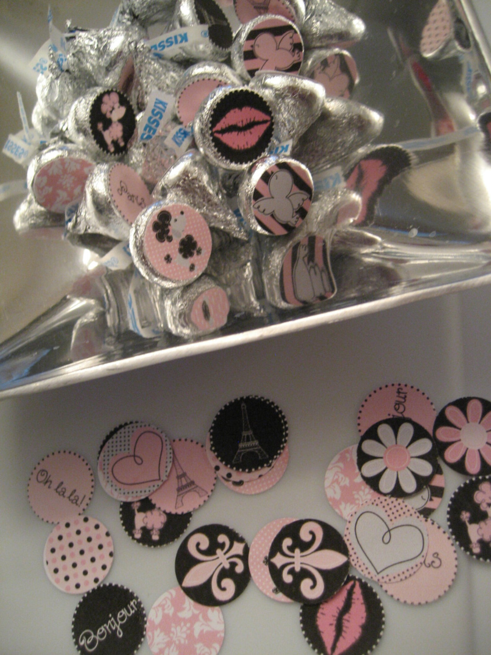 Pink Poodle in Paris Birthday Party Circle Toppers DIY - Etsy