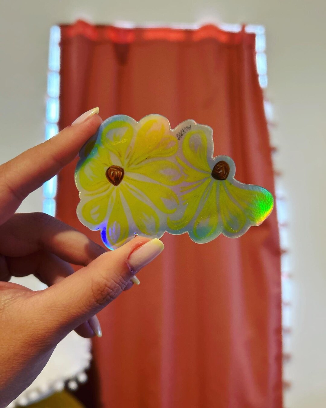 Holographic Black Eyed Susan Sticker - Etsy