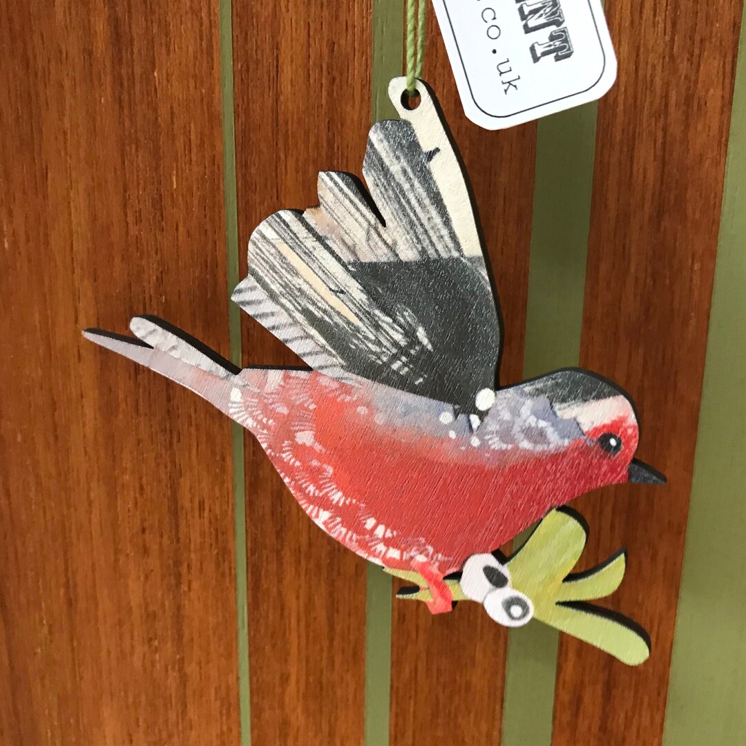 Robin Wooden Decoration - Etsy