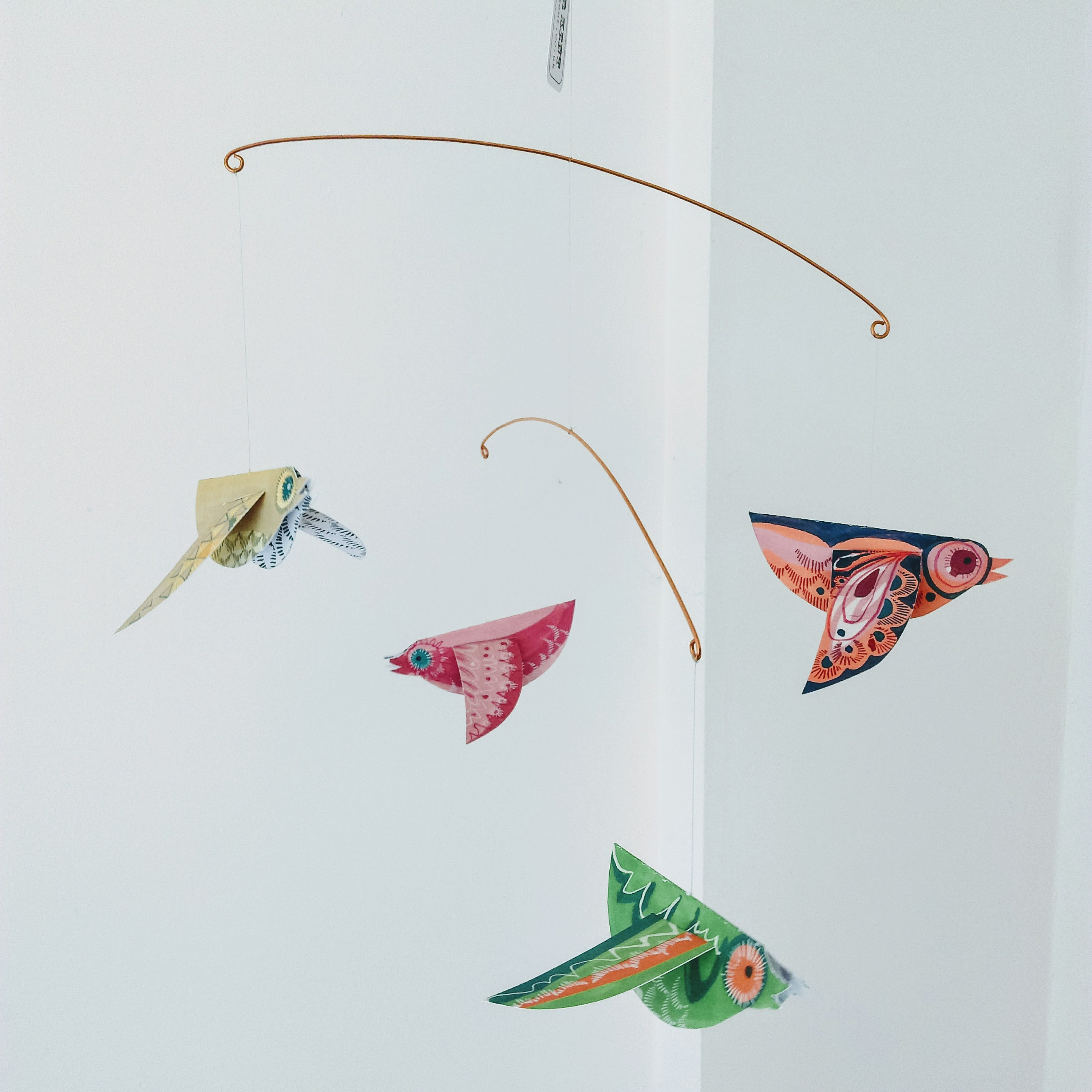 Colourful Paper Birds Mobile - Etsy