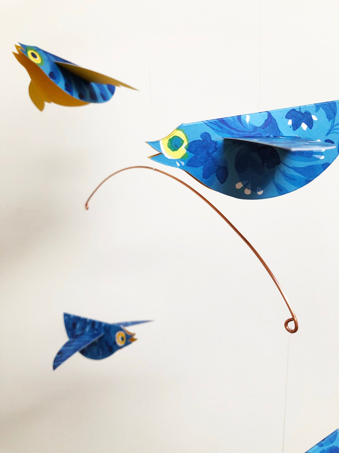 Bluebirds Paper Birds Mobile - Etsy