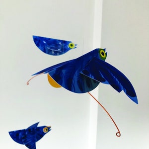 Bluebirds Paper Birds Mobile - Etsy