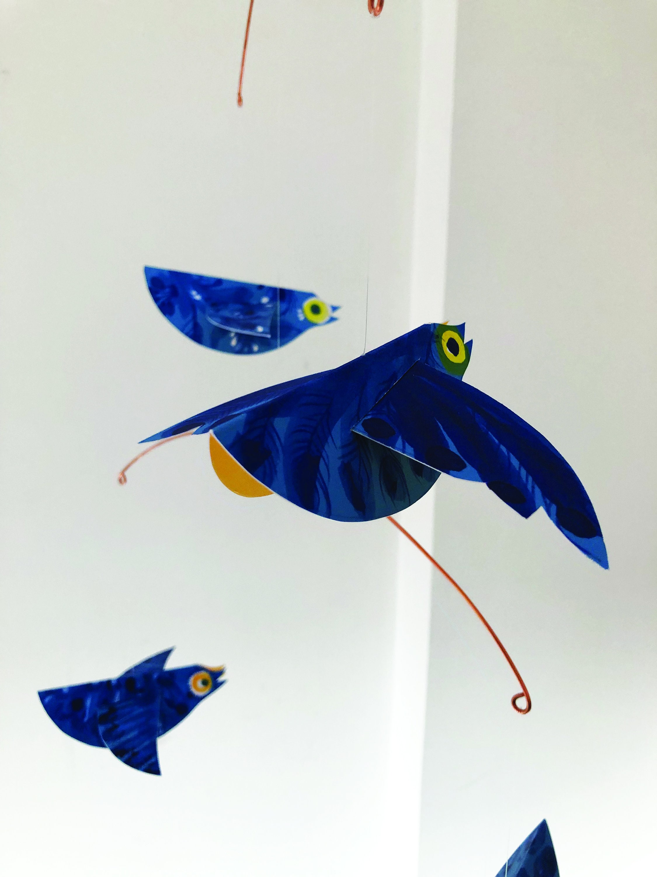 Bluebirds Paper Birds Mobile - Etsy