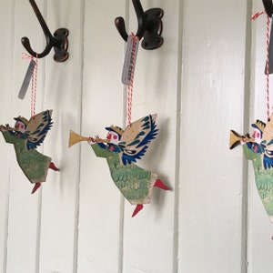 Joyful Angel Wooden Decoration - Etsy