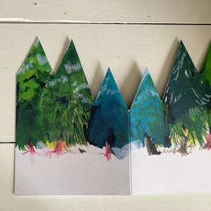 Enchanted Forest Concertina Card Mantelpiece Holiday Greetings Card - Etsy