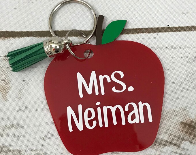 Personalized Apple Teacher Gift Teacher Christmas Gift Idea ...
