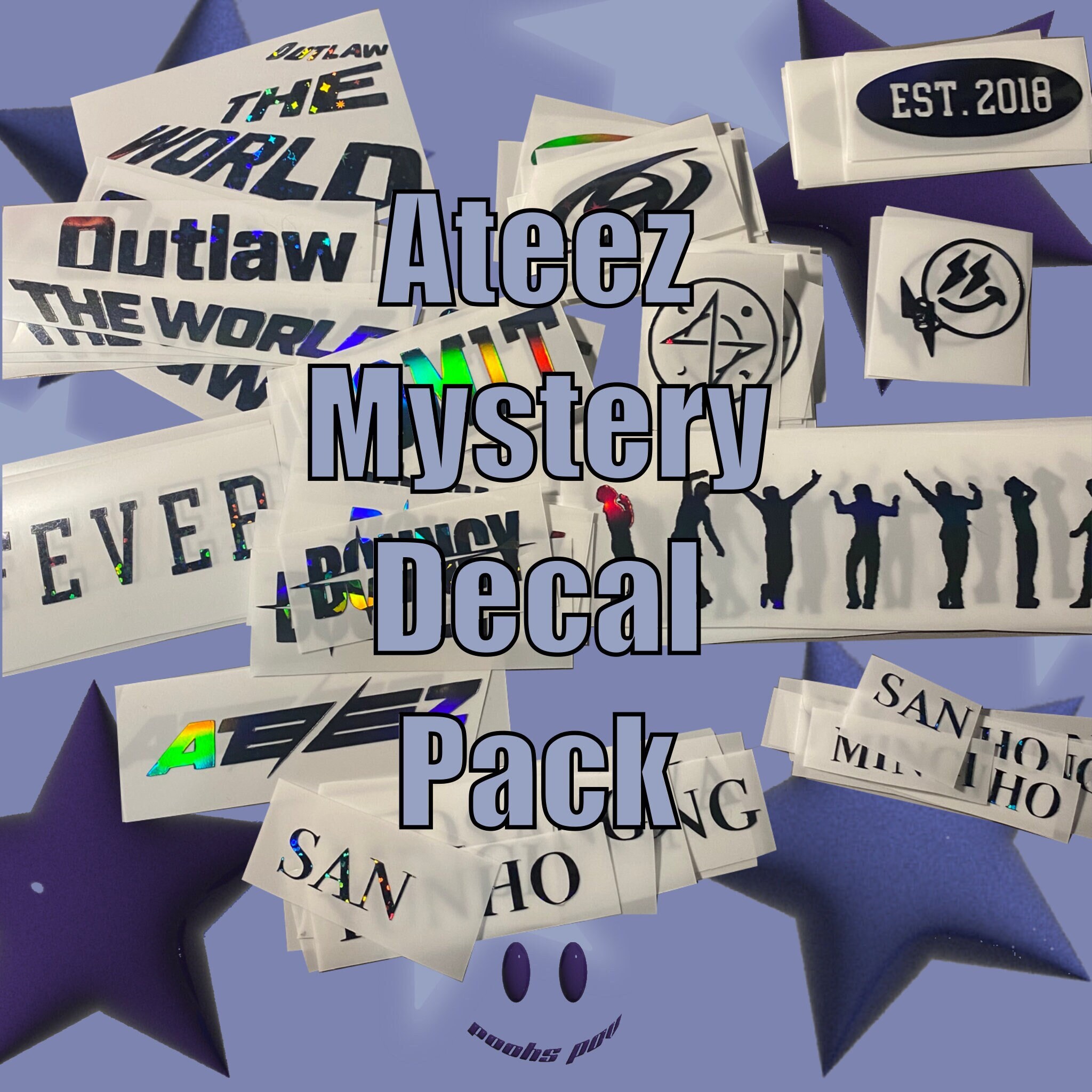 Ateez 8makes1mystery Pack Decals - Etsy
