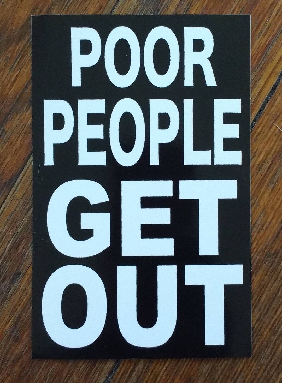 Vinyl Sticker: Poor People Get Outanti-gentrification Punk Satire ...