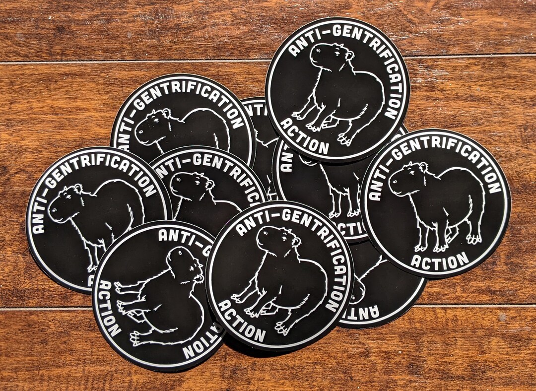 Vinyl Stickers: Capybara Anti-gentrification Action X 10｜communist Punk ...
