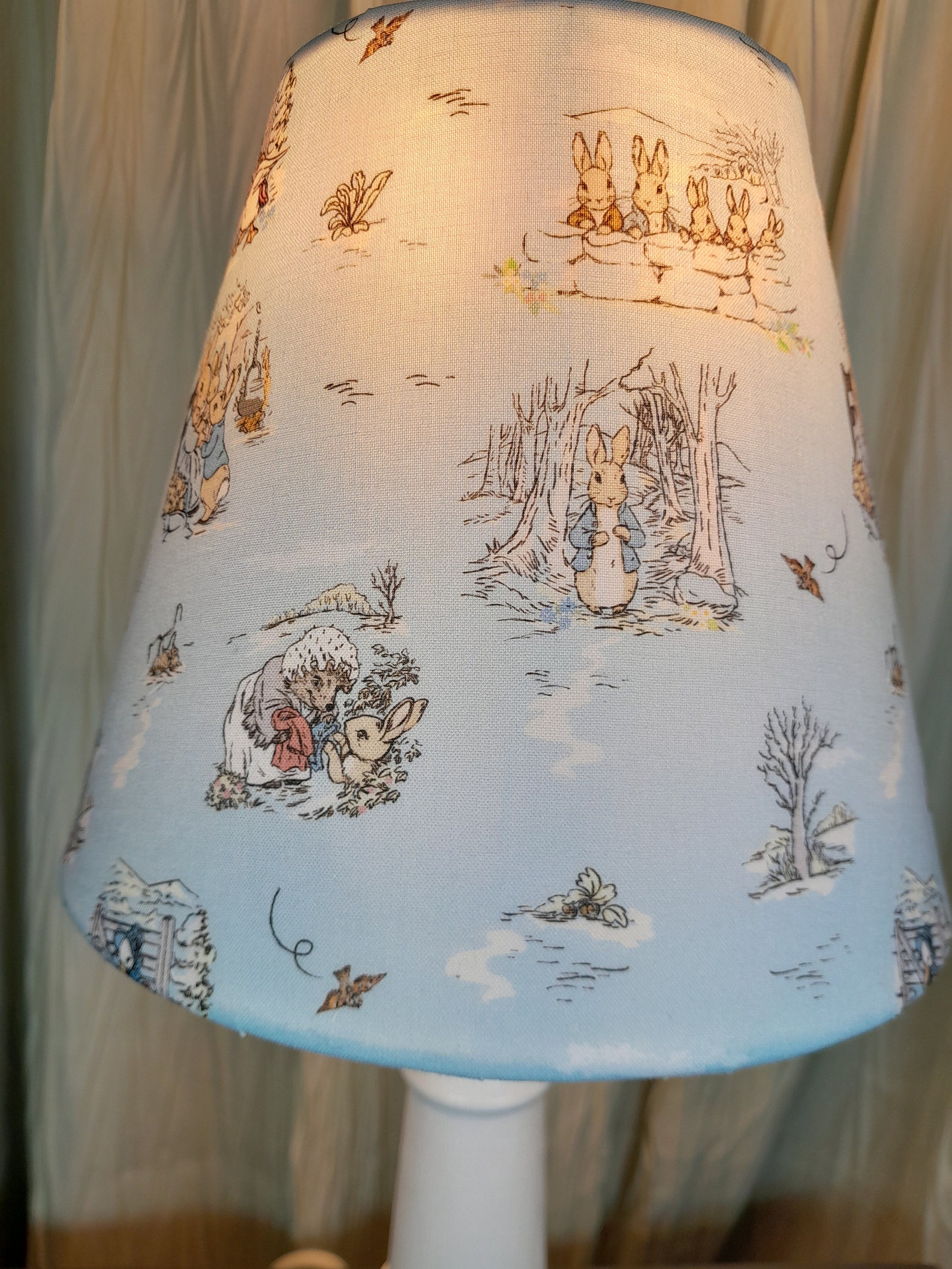 Beatrix Potter Peter Rabbit Lamp, Woodland Baby Lamp, Bunny Child's ...