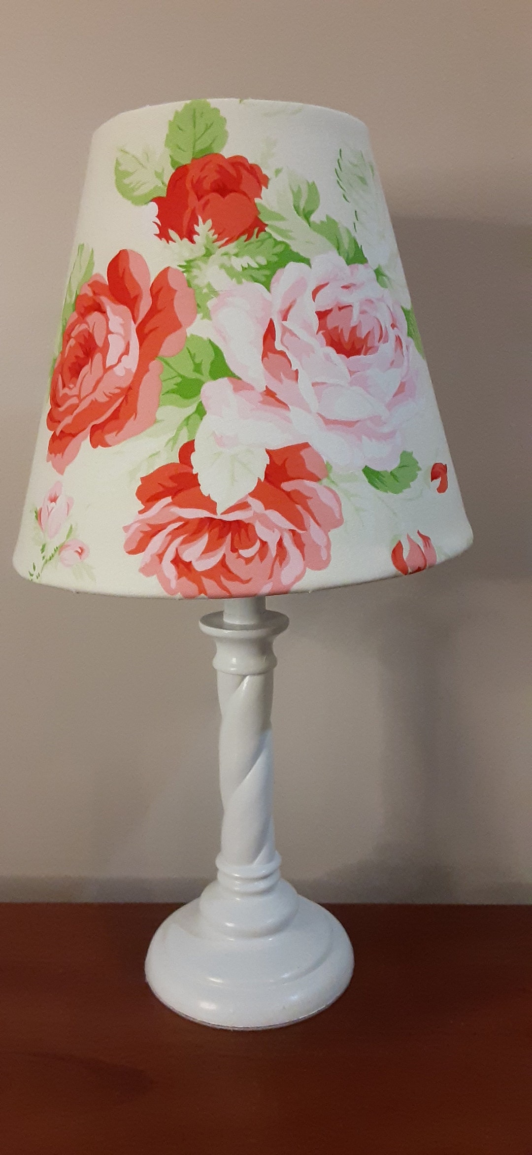 SHADE ONLY: Cottage Nursery/accent Lamp, Floral Baby Lamp, Cottage ...