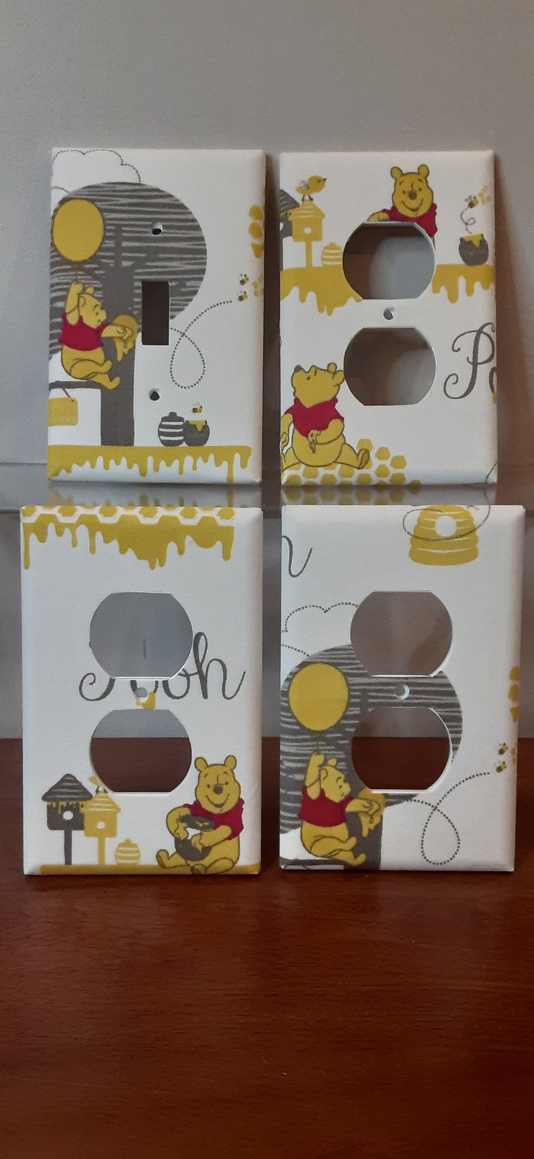 Set of Winnie the Pooh Light Switchplates, Pooh Nursery Wall Plates ...