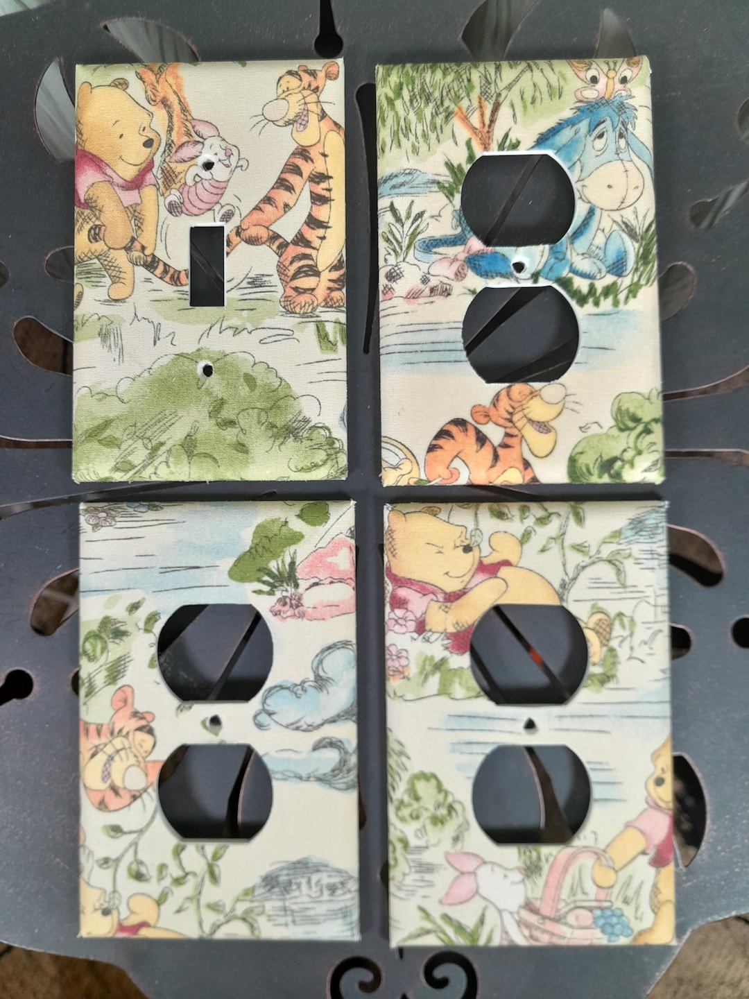 Set of Winnie the Pooh Light Switchplates, Pooh Nursery Wall Plates ...