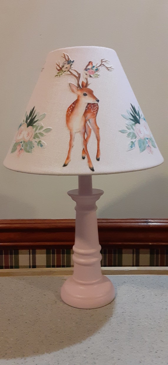 Boho Deer Nursery Lamp spotted Fawn Accent Lamp | Etsy