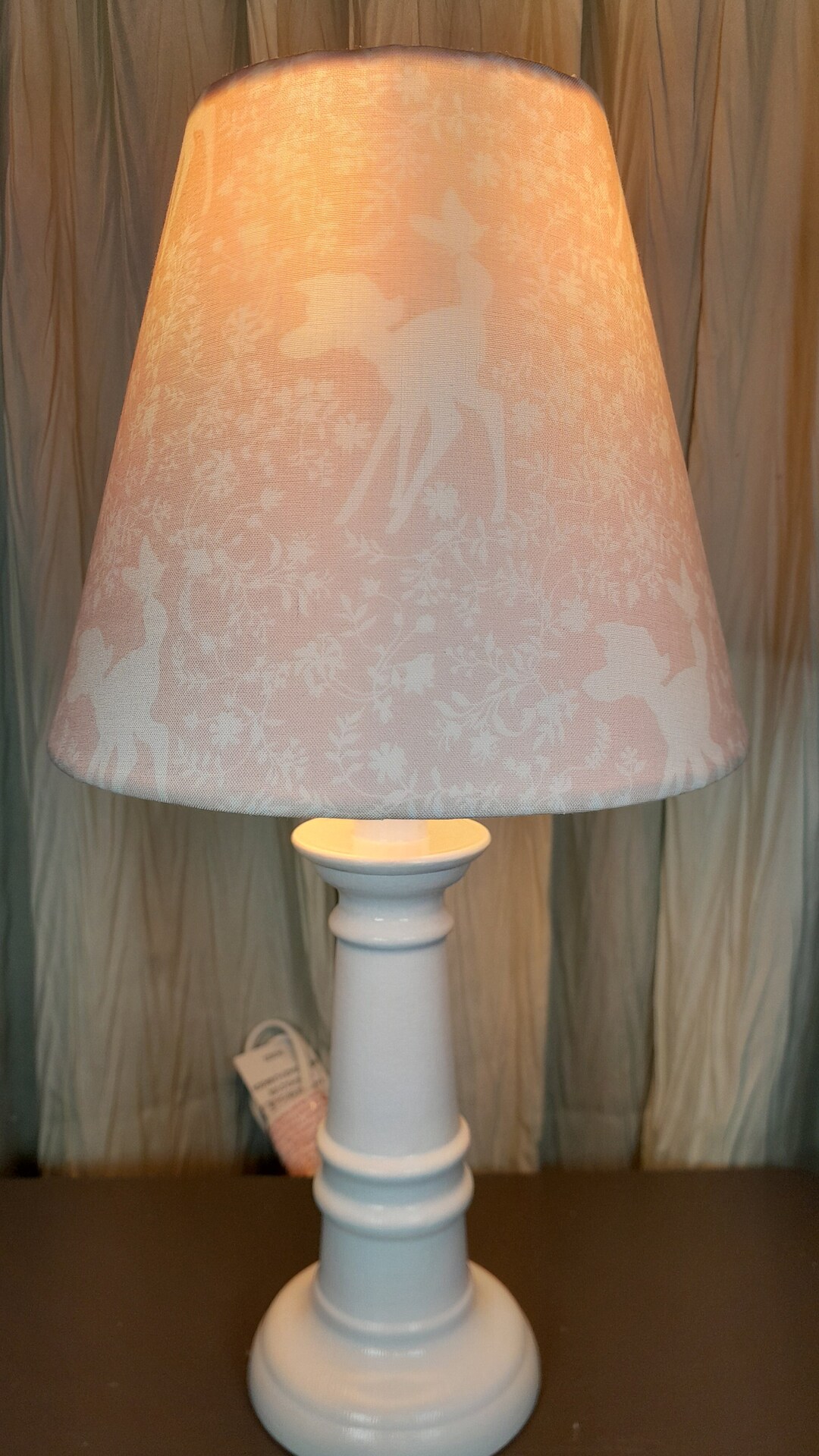 Bambi Nursery Accent Lamp, Bambi and Butterfly Baby Lamp, Baby Deer ...