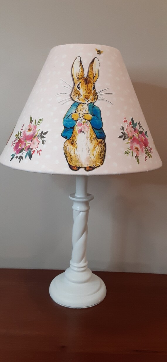 Handmade Nursery Lampshade Beatrix Potter Peter Rabbit Lighting Lamp ...