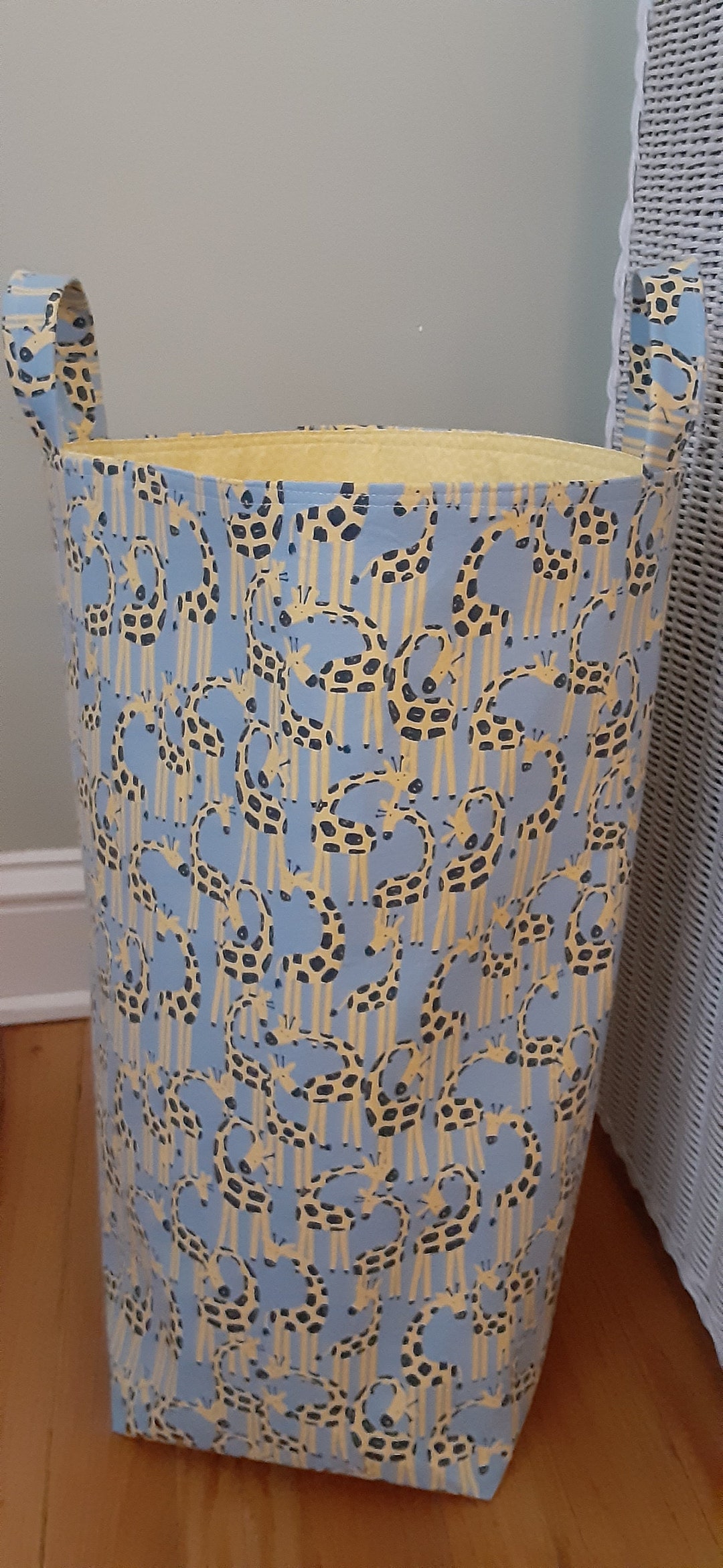 Giraffe Mini Hamper, Giraffe Zoo Animal Storage Basket Toy Basket ...