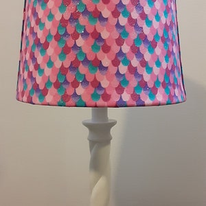 Mermaid Accent/ Nursery Lamp, Mermaid Scales Purple Pink Turquoise ...