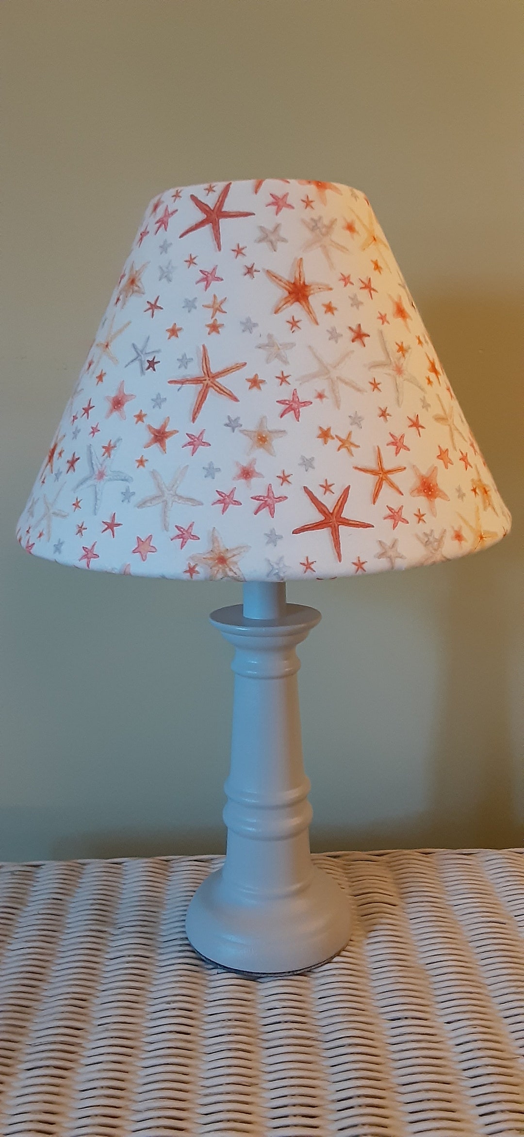 Starfish Accent/nursery Lamp, Coral Starfish Table Lamp, Seashore/beach ...